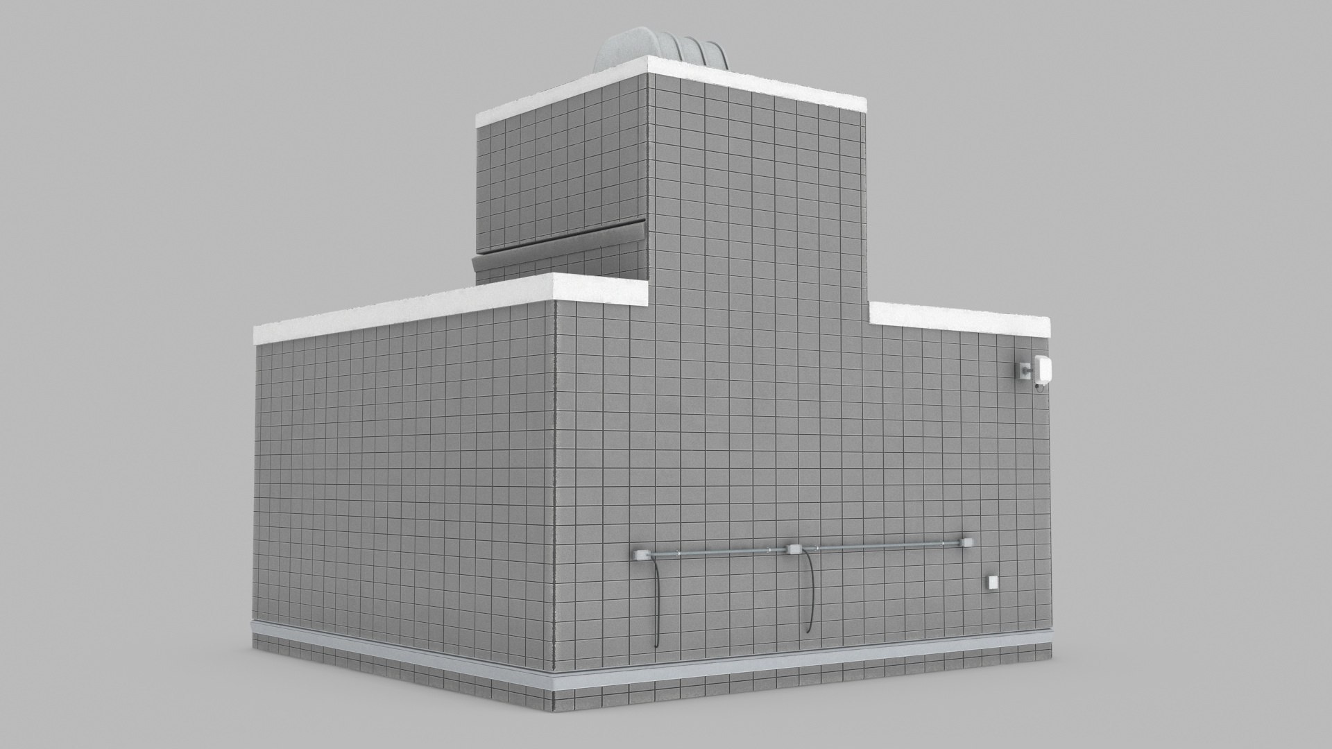 3D Building Rooftop Entrance - TurboSquid 2202003