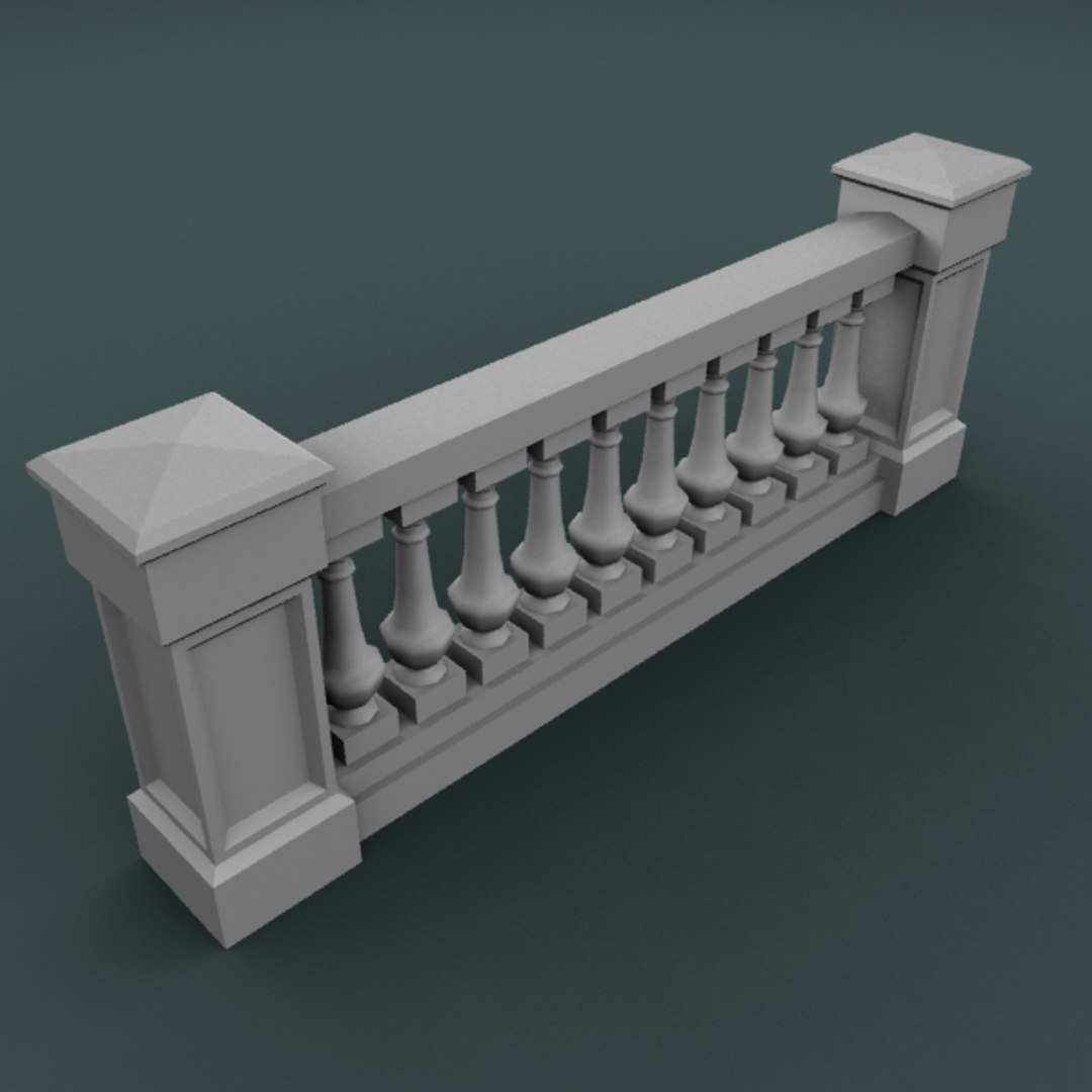 3d Balustrade Architectural Model