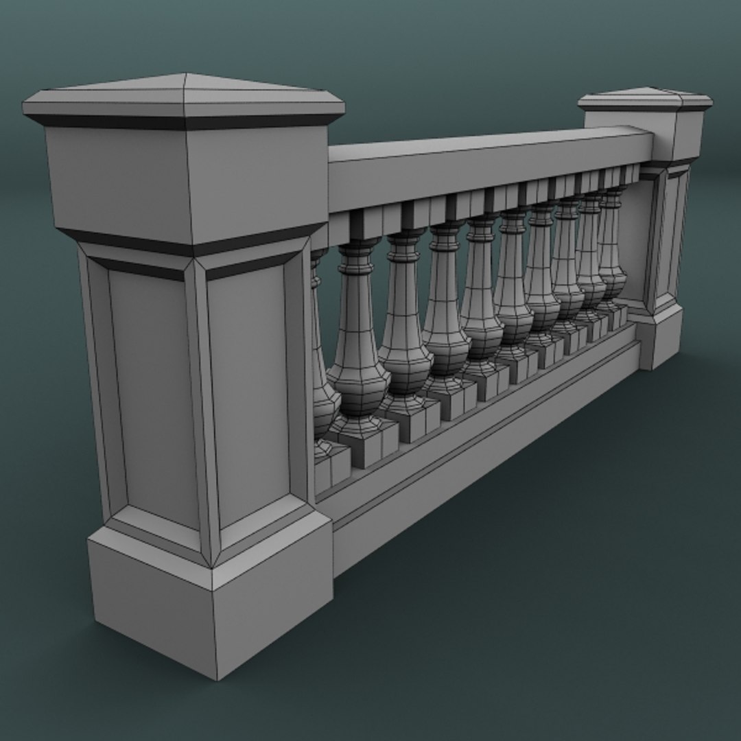3d Balustrade Architectural Model