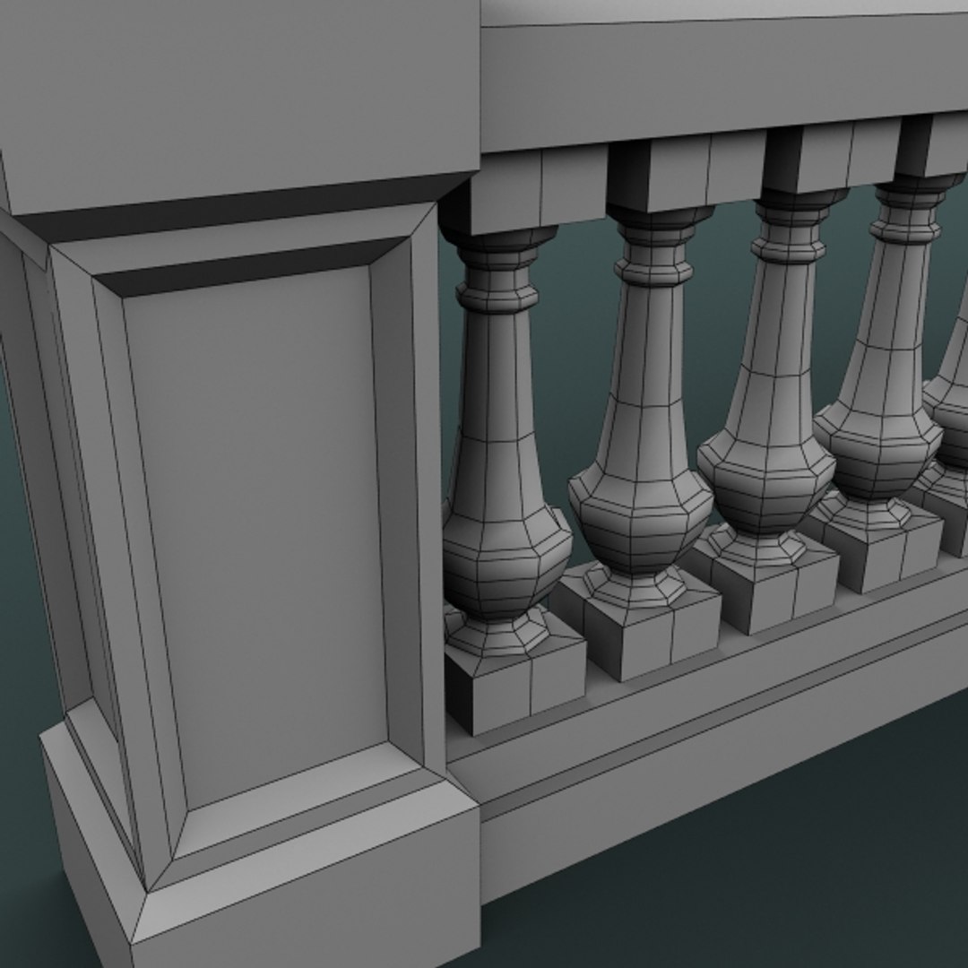3d Balustrade Architectural Model