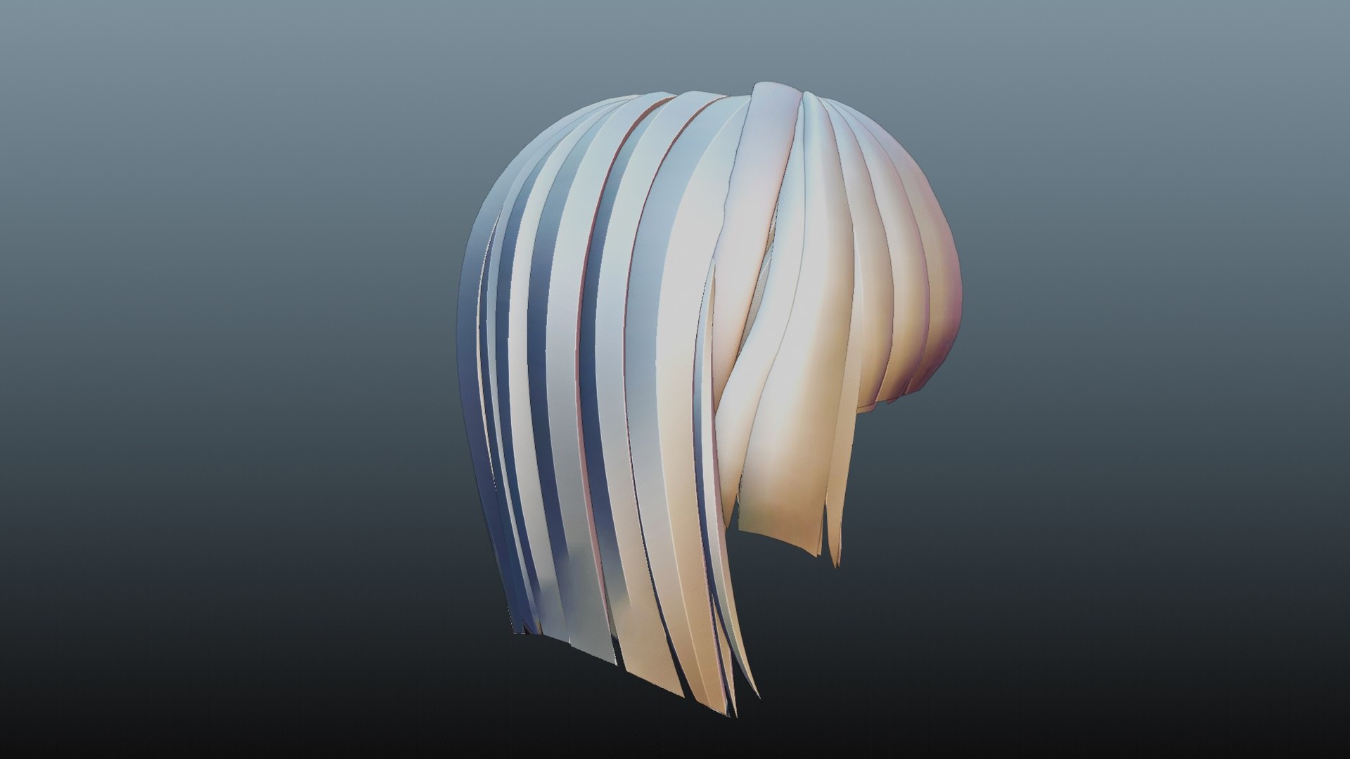 Six Color Female Hair 3D Model - TurboSquid 2072978