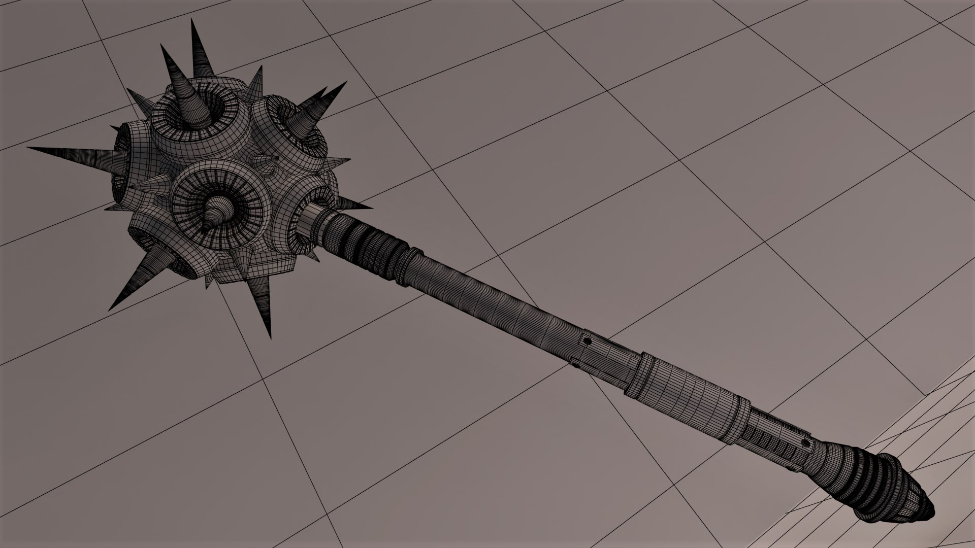 3D SciFi Spiked Club V2 - TurboSquid 1815520