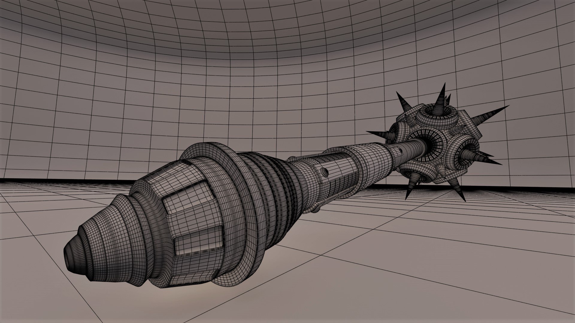 3D SciFi Spiked Club V2 - TurboSquid 1815520