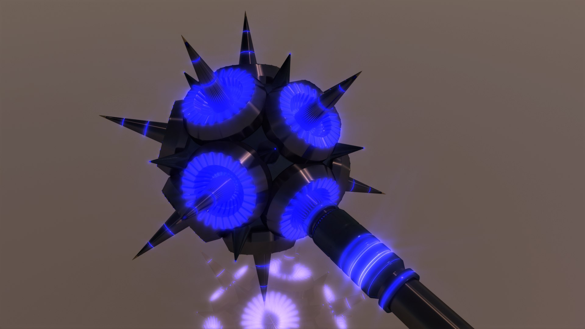 3D SciFi Spiked Club V2 - TurboSquid 1815520