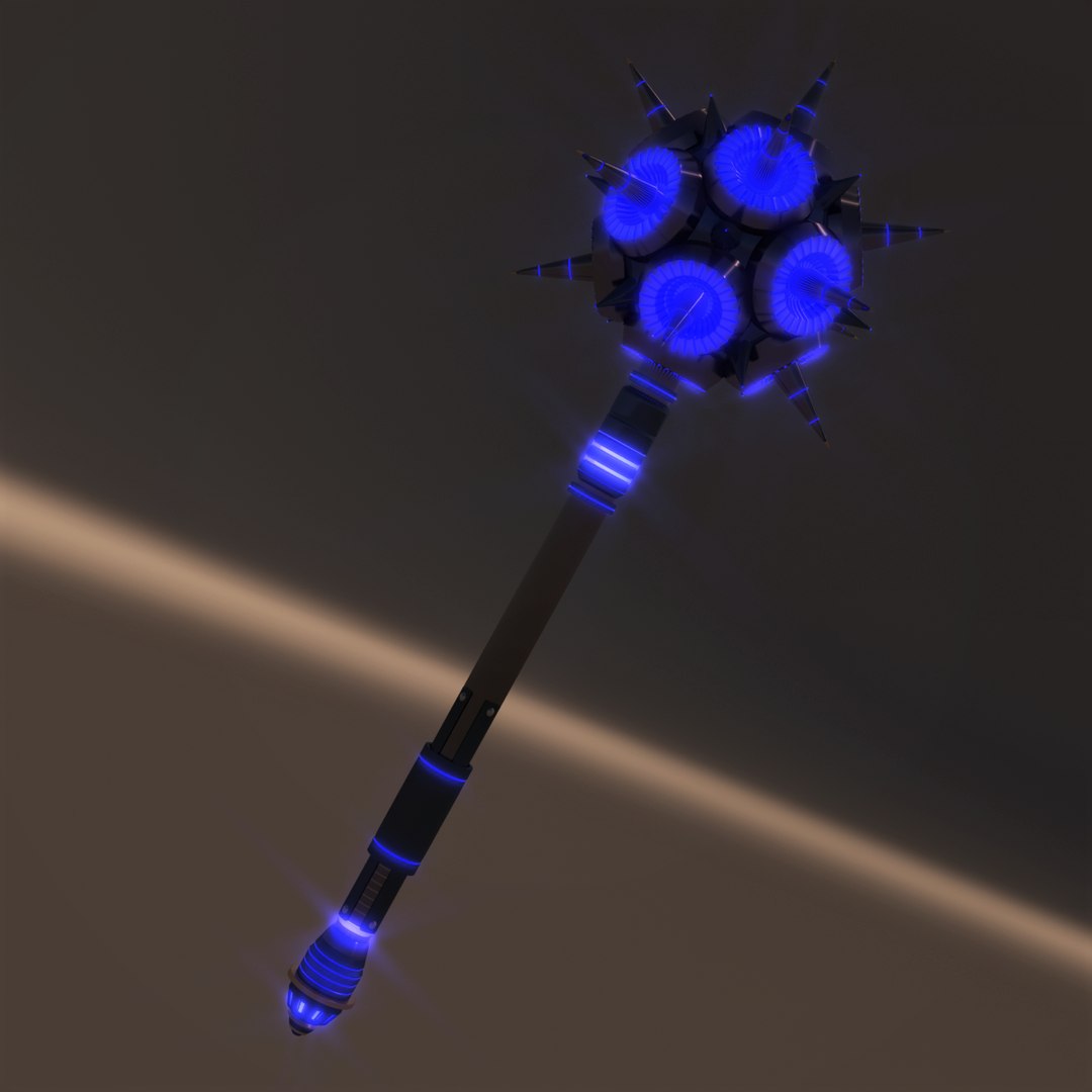 3D SciFi Spiked Club V2 - TurboSquid 1815520