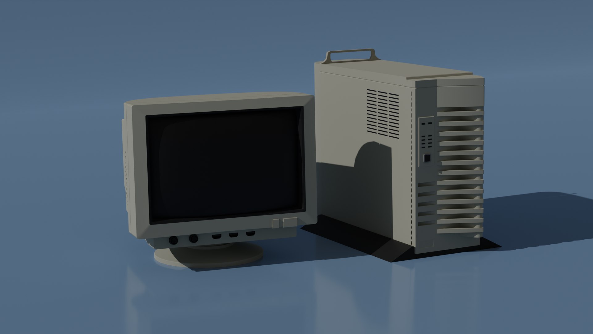 CRT PC Server Block 3D - TurboSquid 2338483