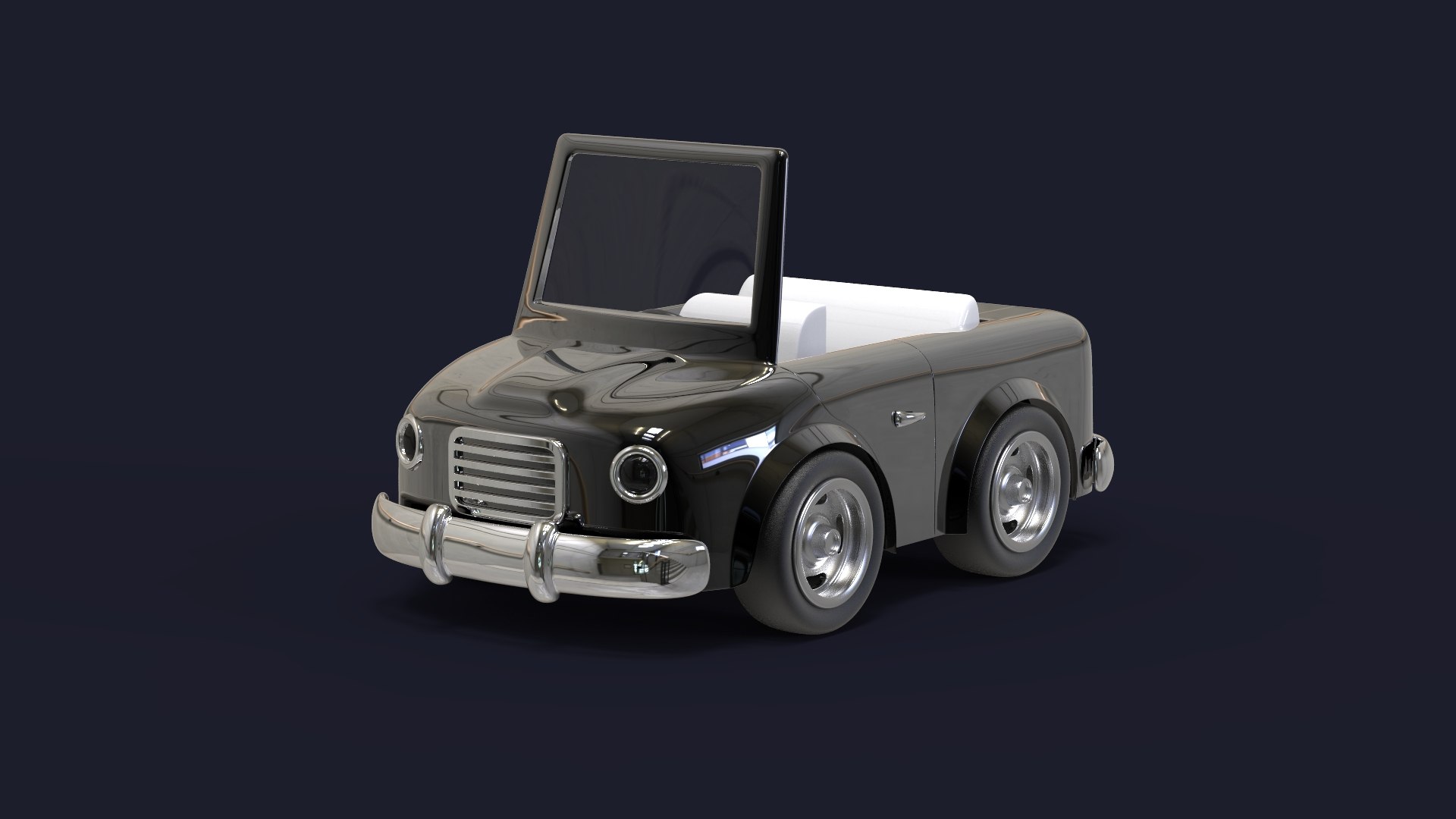 3D Convertible Cartoon Car Model - TurboSquid 1720471