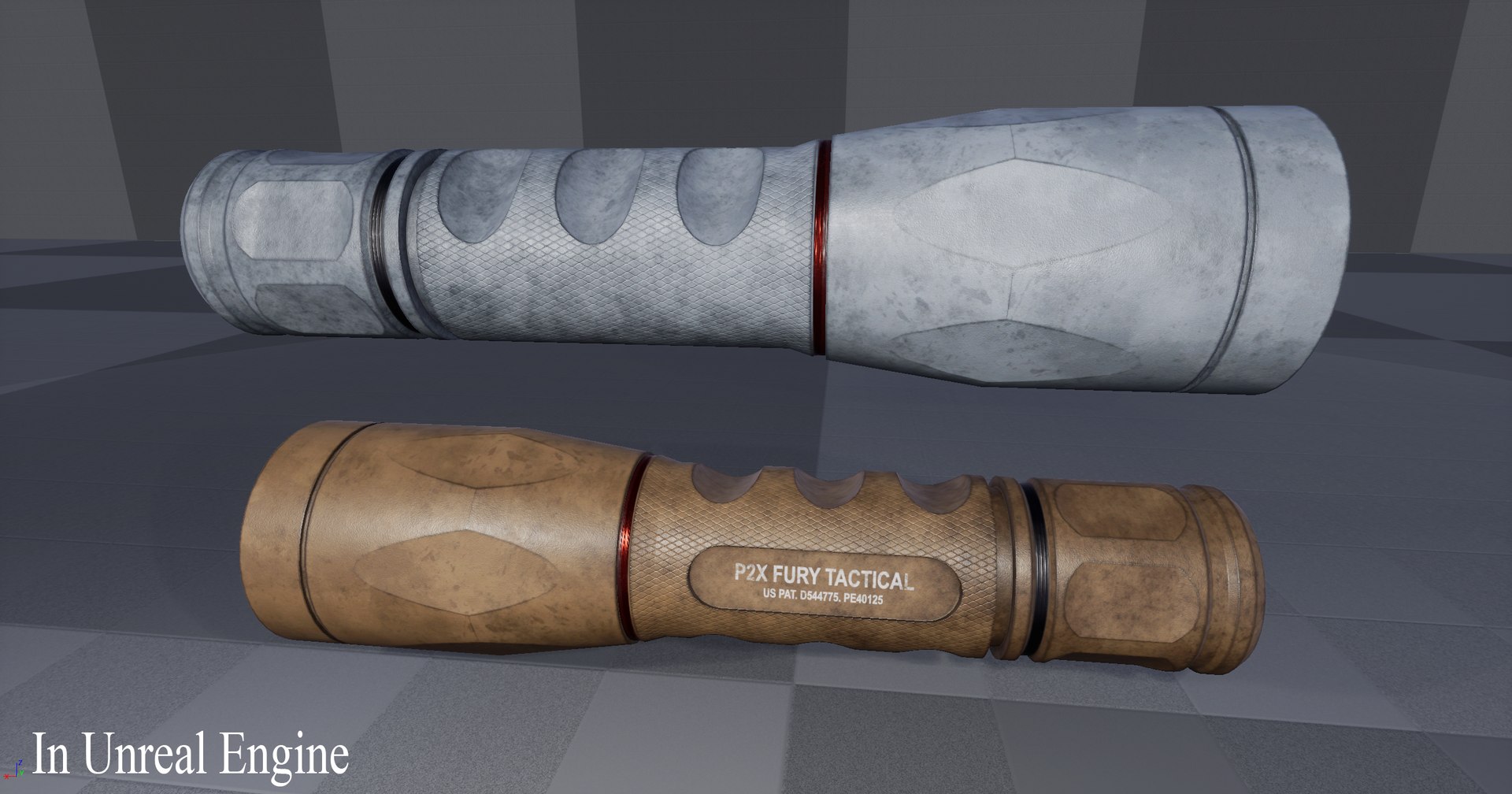 Flashlight P2X Fury Tactical 3D Model - TurboSquid 1806742