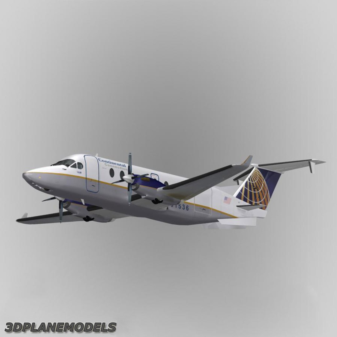 Beechcraft 1900d Continental Connection 3ds