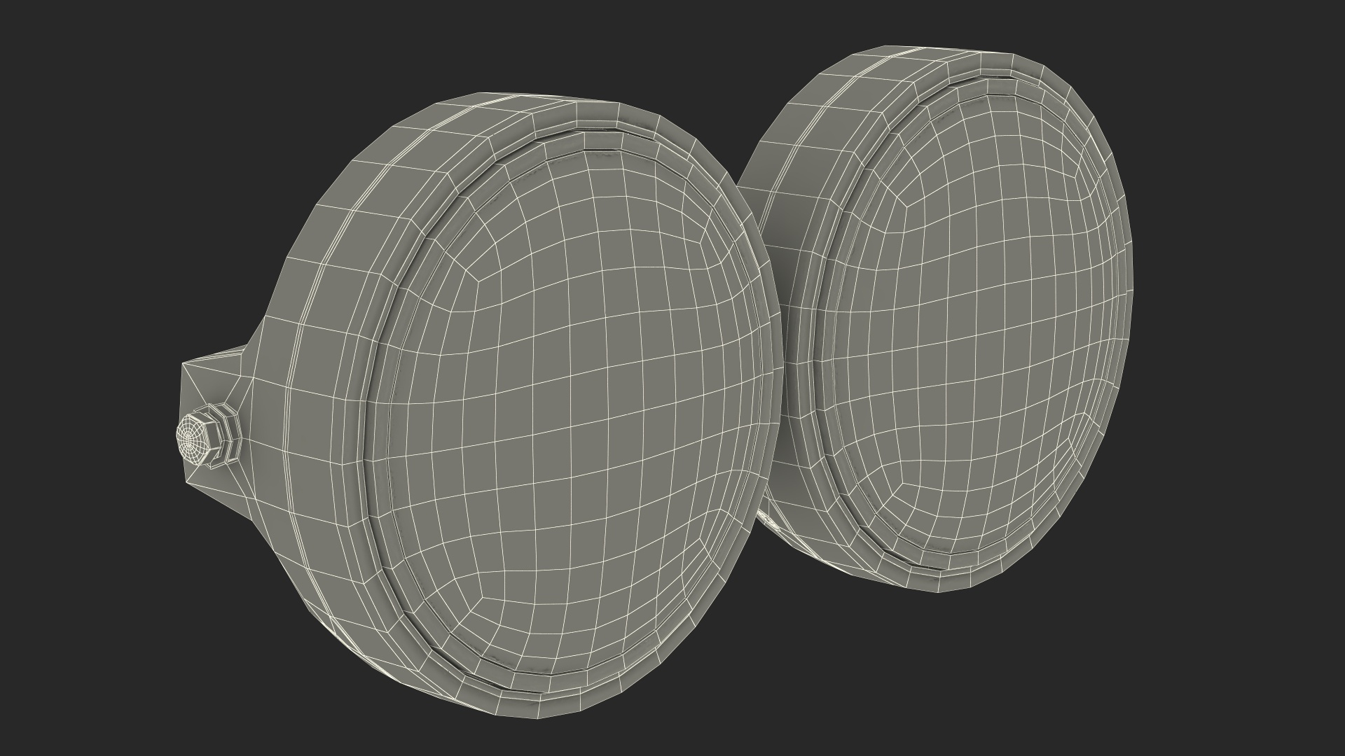 Motorcycle Headlight Pair White 3D Model - TurboSquid 2268606