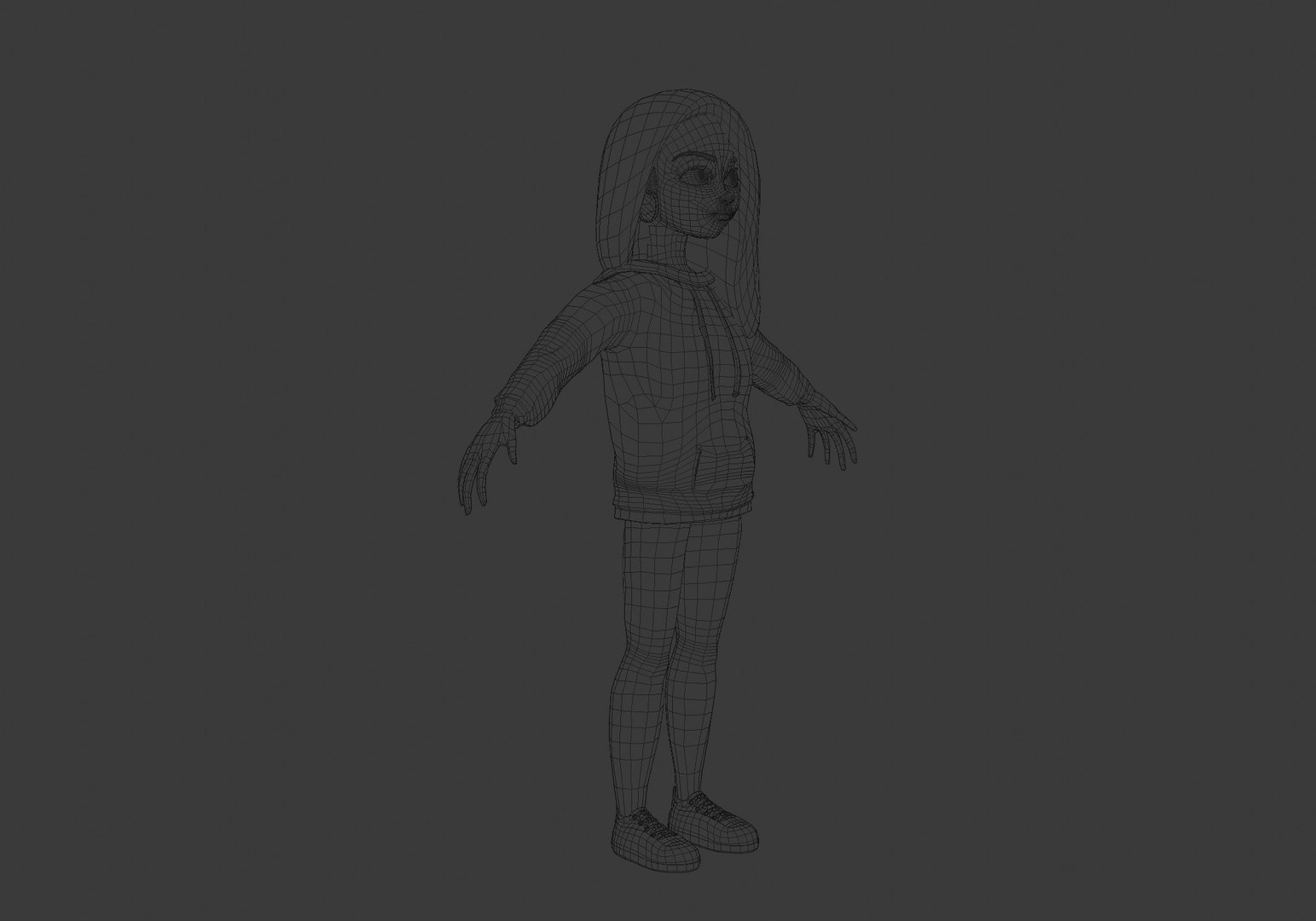 3D Cute Cartoon Girl Model - TurboSquid 1910318