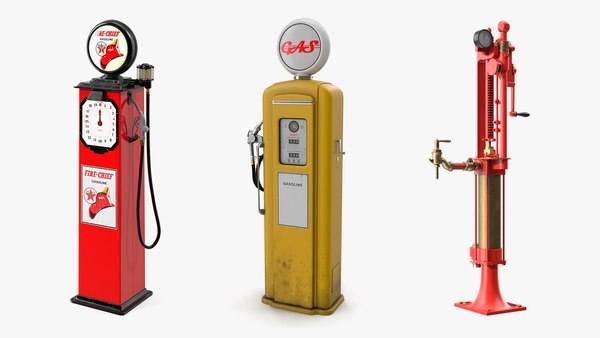 modelo 3d Colección de bombas de gas retro - TurboSquid 2202088