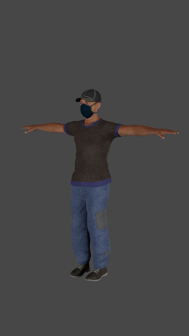 Masked man low-poly ready 3D model - TurboSquid 1574053