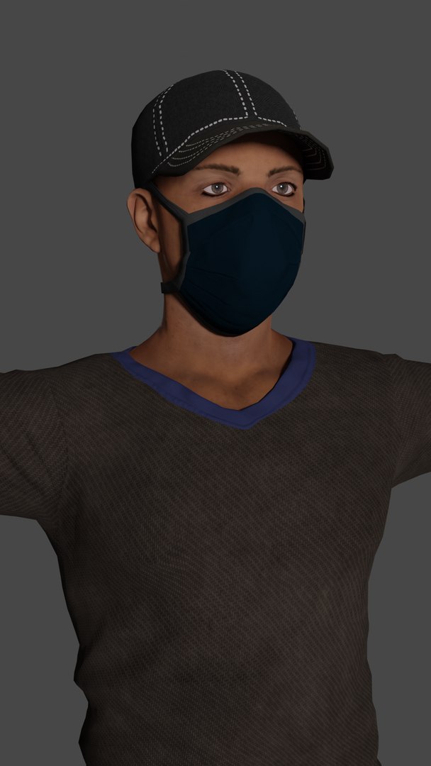 Masked man low-poly ready 3D model - TurboSquid 1574053