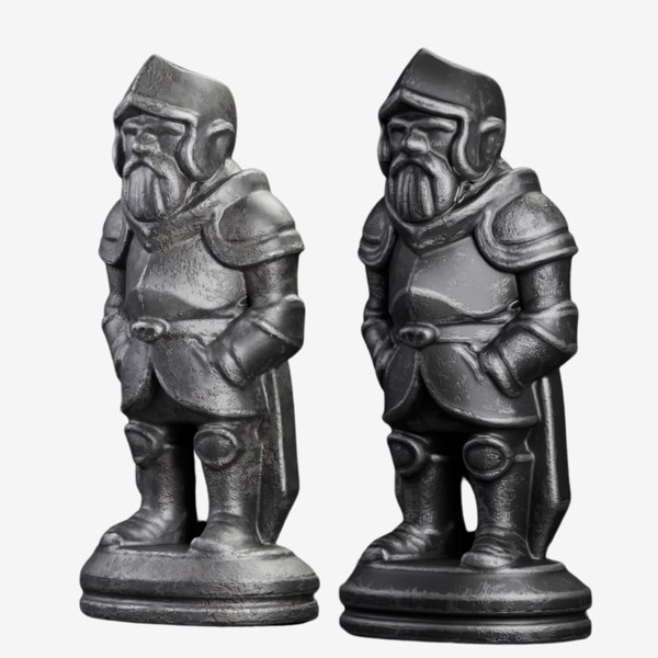 modelo 3d Peón - Pieza de ajedrez de metal realista - TurboSquid 2304969