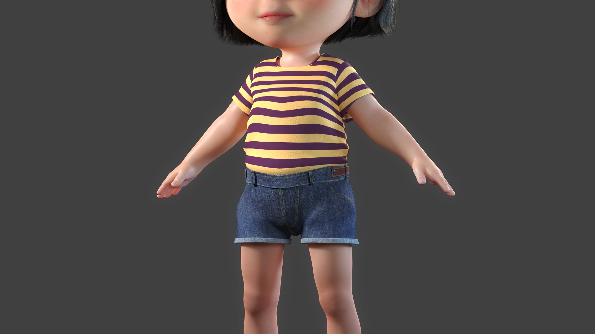 Cartoon girls with binding model - TurboSquid 1872733