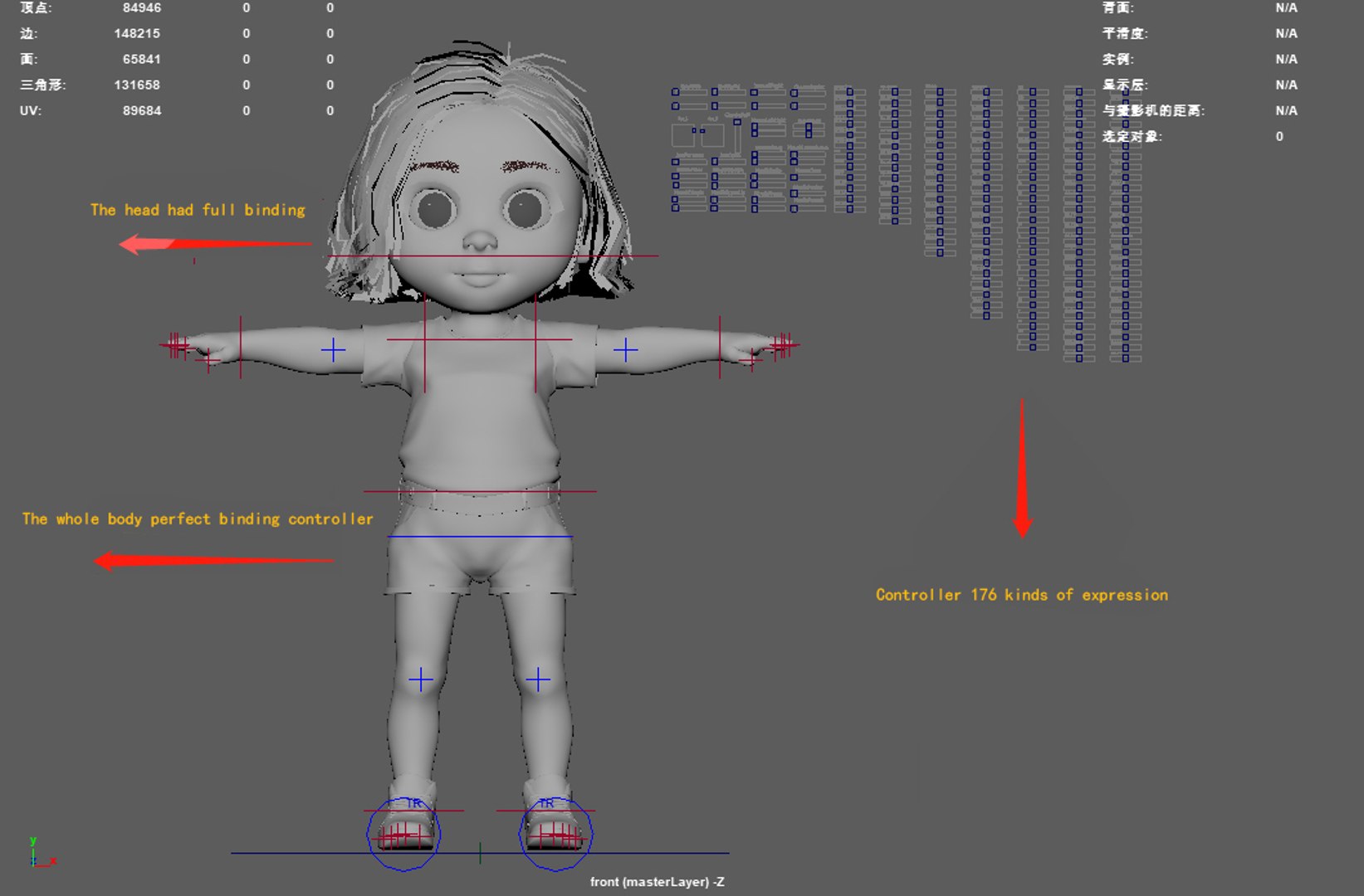 Cartoon girls with binding model - TurboSquid 1872733