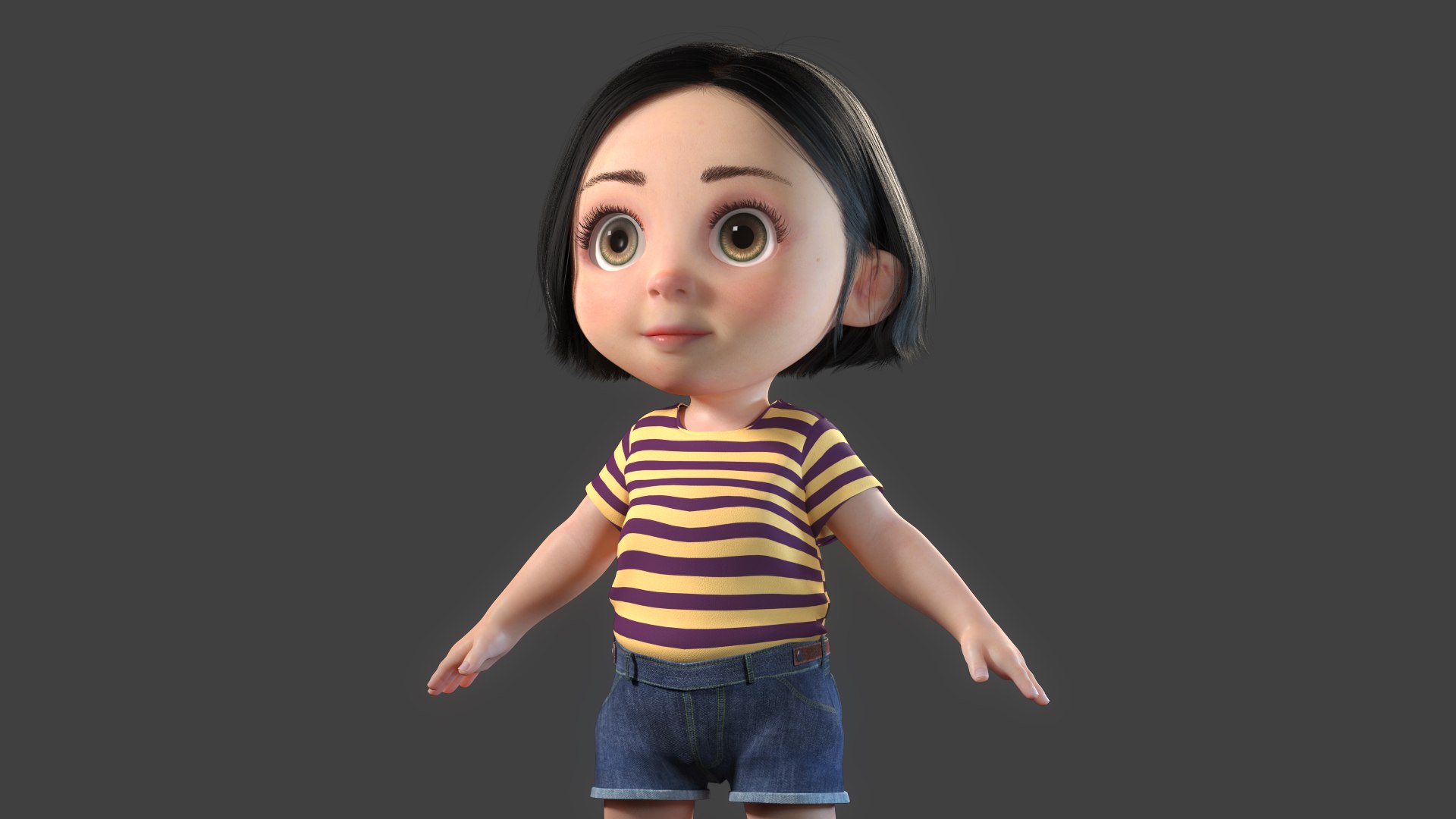 Cartoon girls with binding model - TurboSquid 1872733