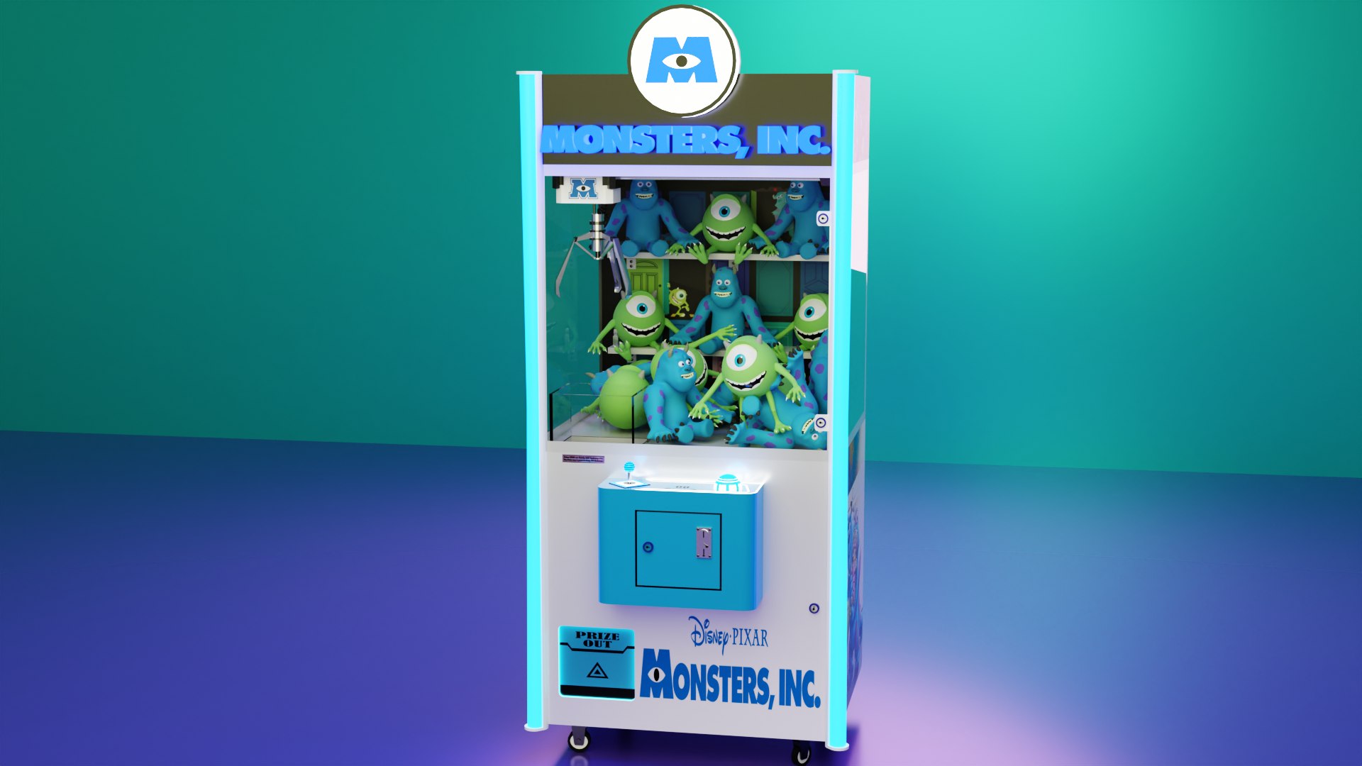 Monsters Inc Claw Machine 3D - TurboSquid 2118508