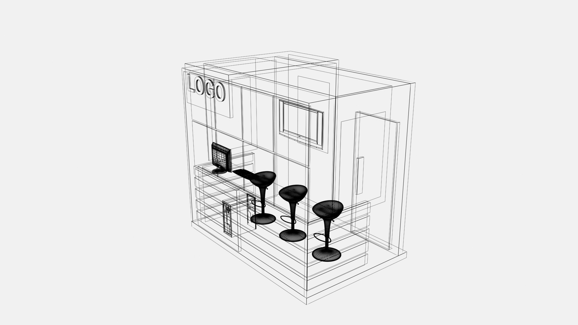 3D Summer Beach Kiosk - TurboSquid 2067432