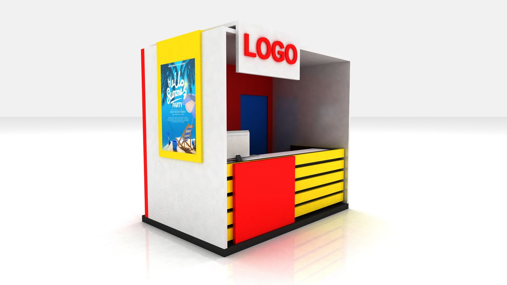 3D Summer Beach Kiosk - TurboSquid 2067432