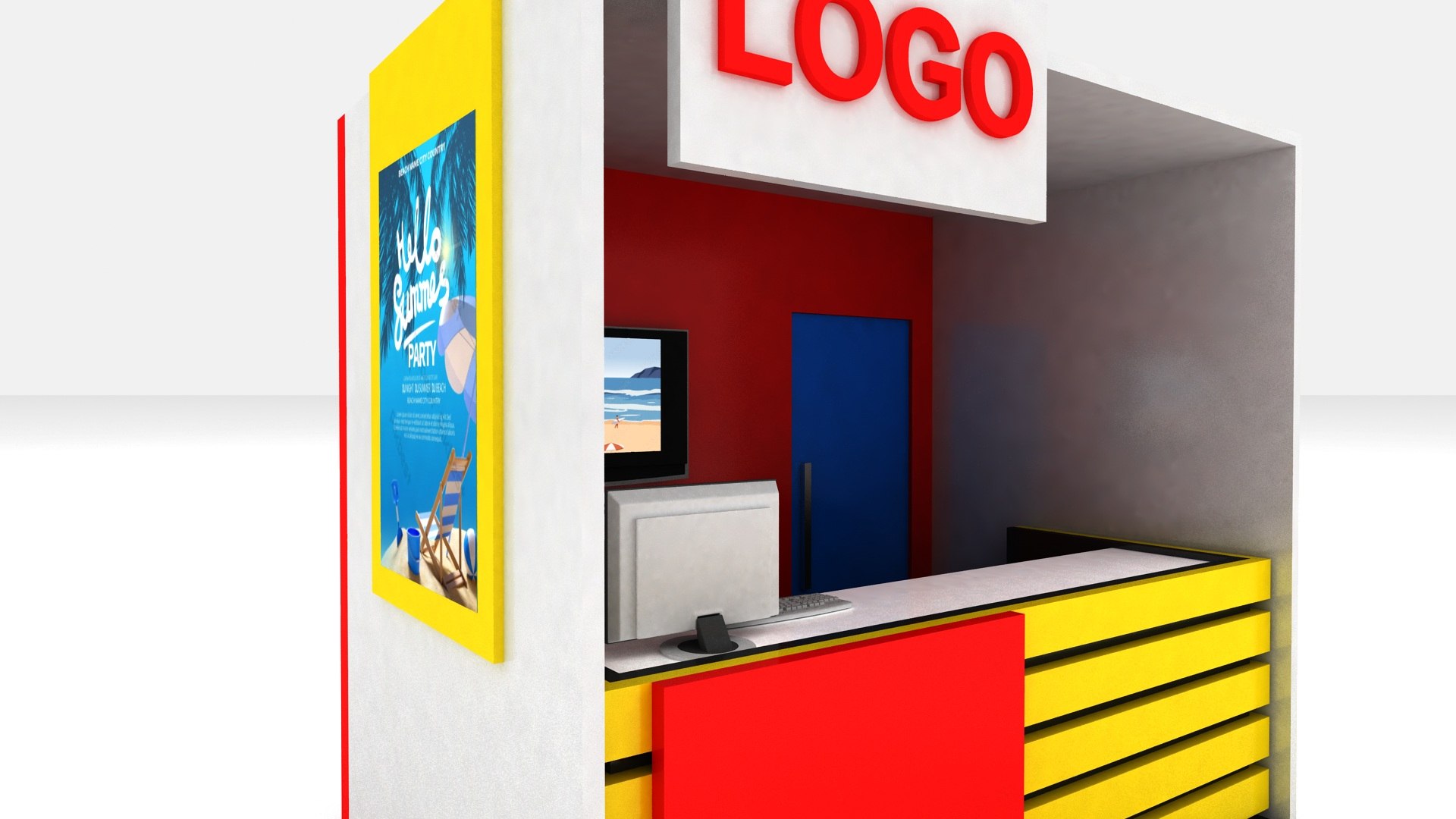 3D Summer Beach Kiosk - TurboSquid 2067432