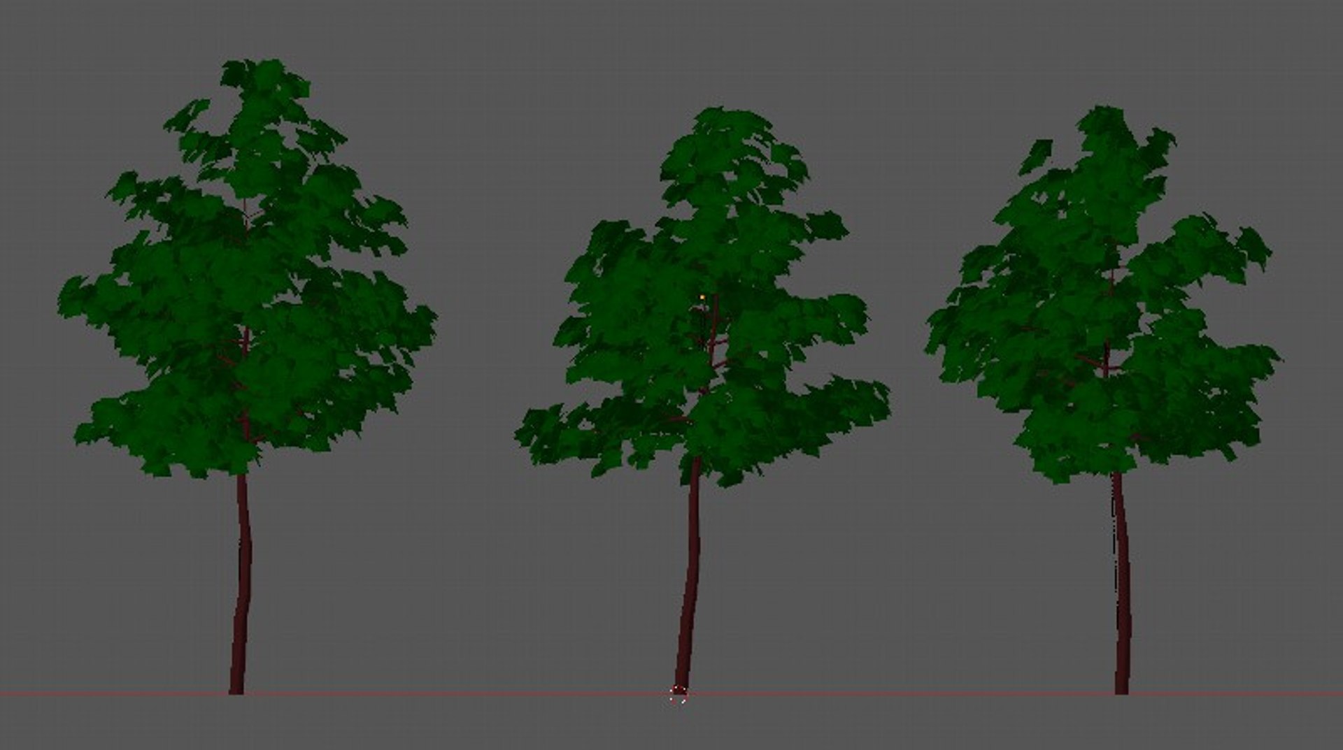 Young Maples 3d Obj
