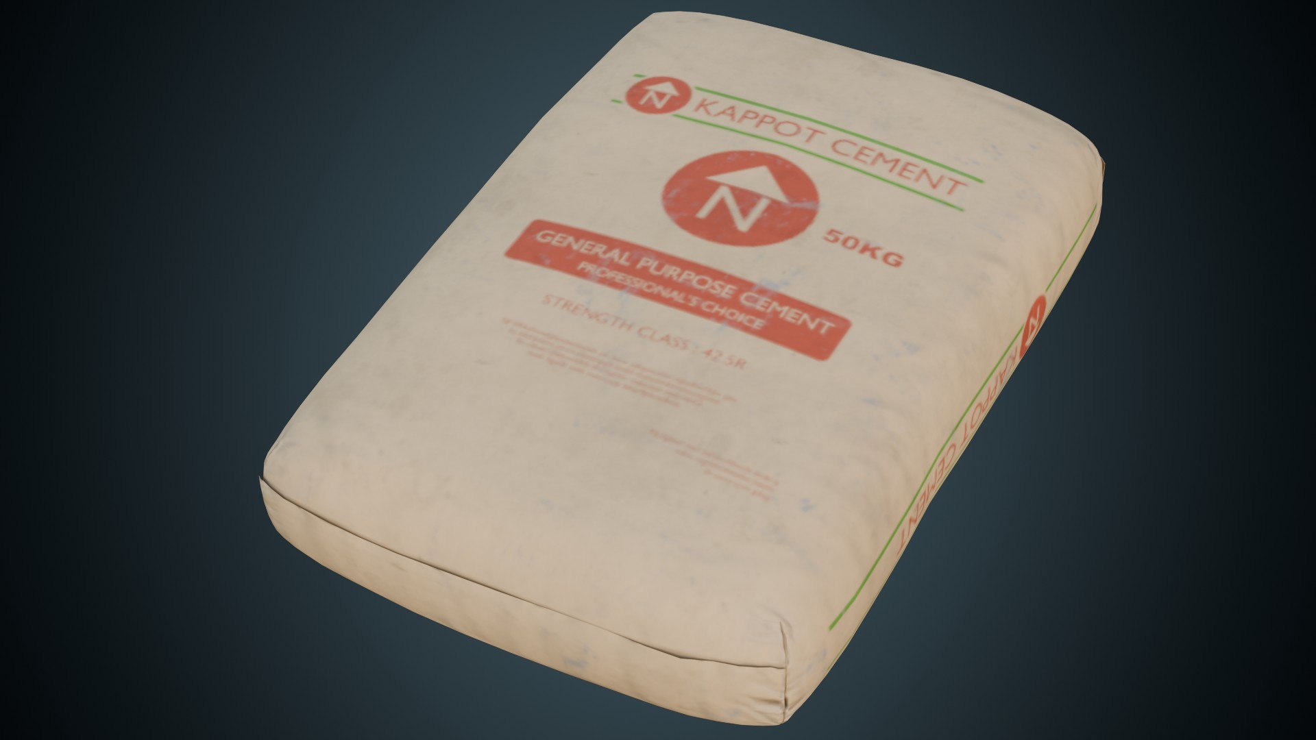 3D Model Cement Bag 1B - TurboSquid 2251563