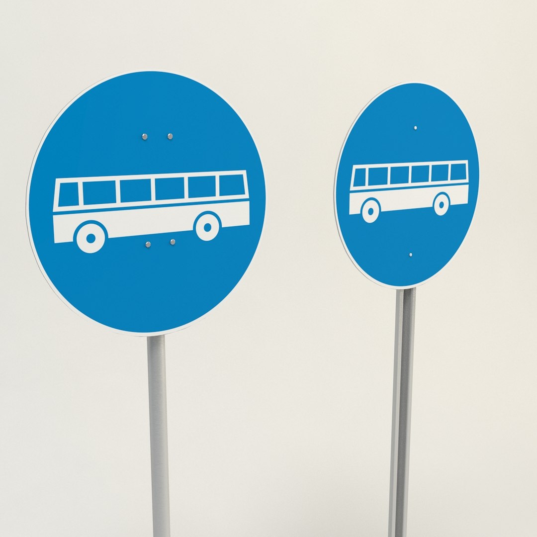 3d Obj Traffic Sign Bus Entrance