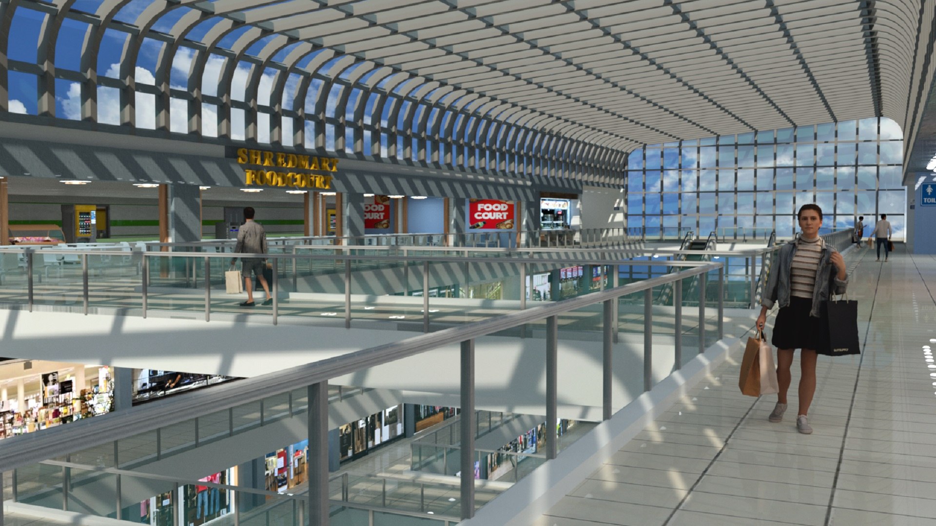 3D Shopping Mall Model - TurboSquid 2107616