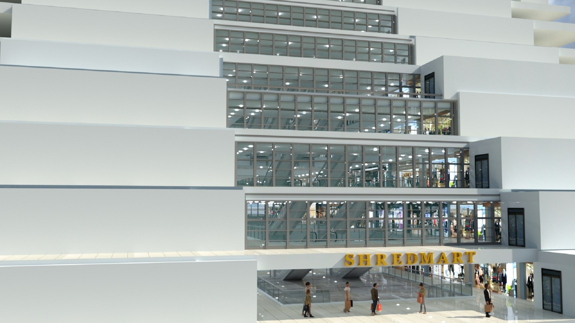 3D Shopping Mall Model - TurboSquid 2107616