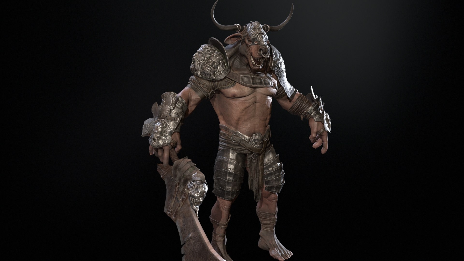 3D Cretan Minotaur Model - TurboSquid 2115510