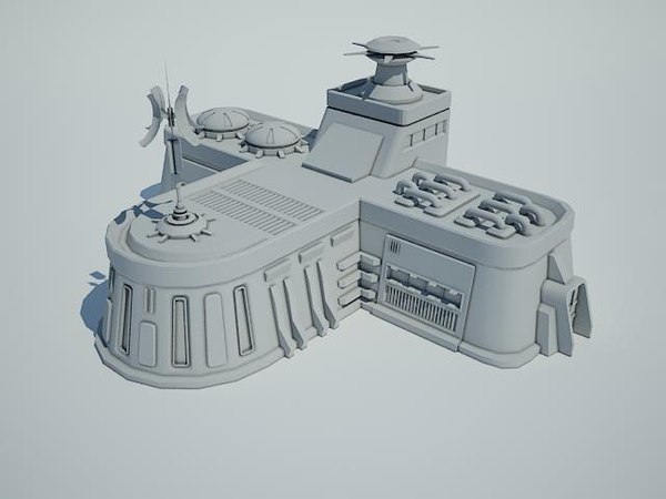 military supply base 3d model