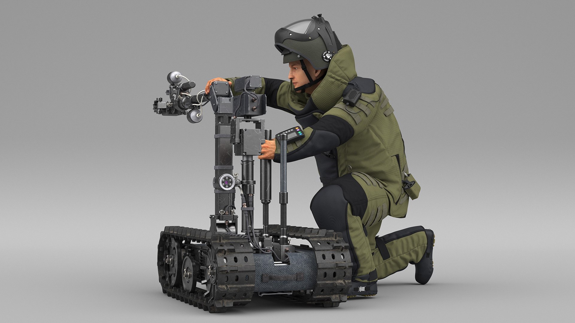 3D EOD 10 Bomb Suit And Robot - TurboSquid 2284096
