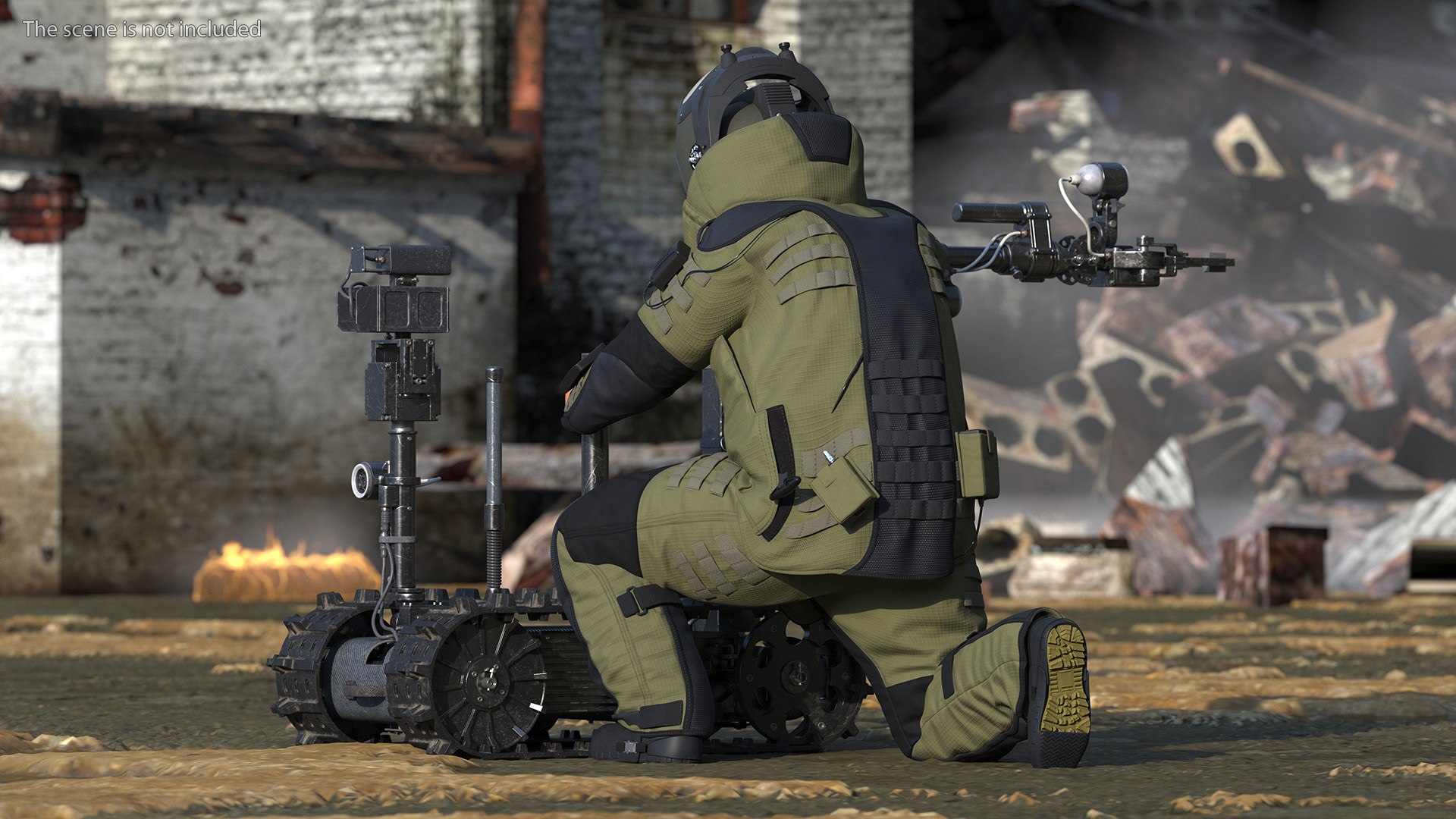3D EOD 10 Bomb Suit And Robot - TurboSquid 2284096