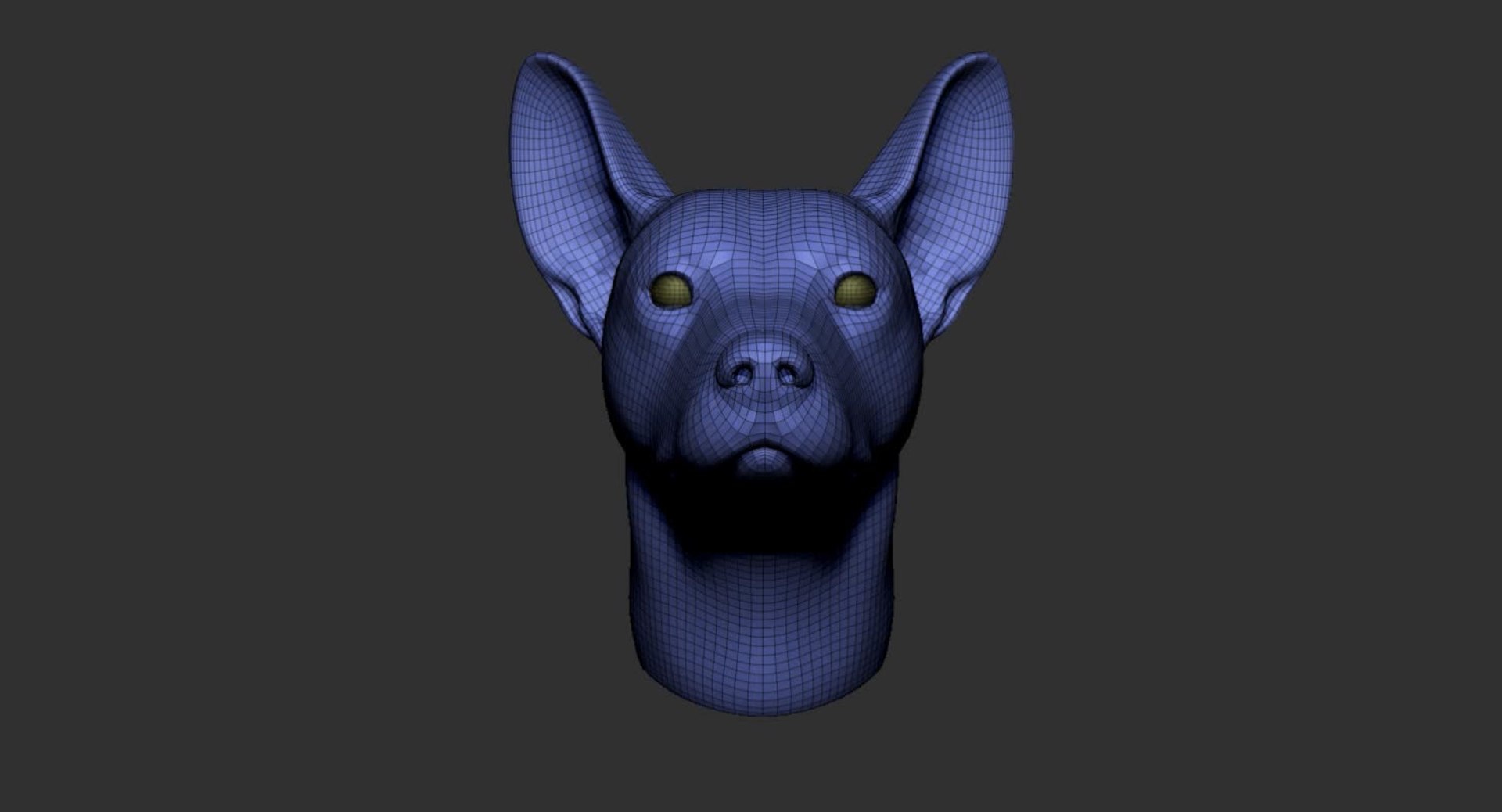 Dog Head Base Mesh 3D - TurboSquid 1427338