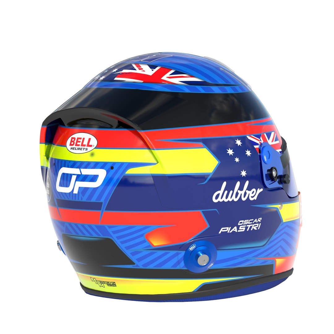 3D Model F1 Oscar Piastri Helmets 2024 - TurboSquid 2251924