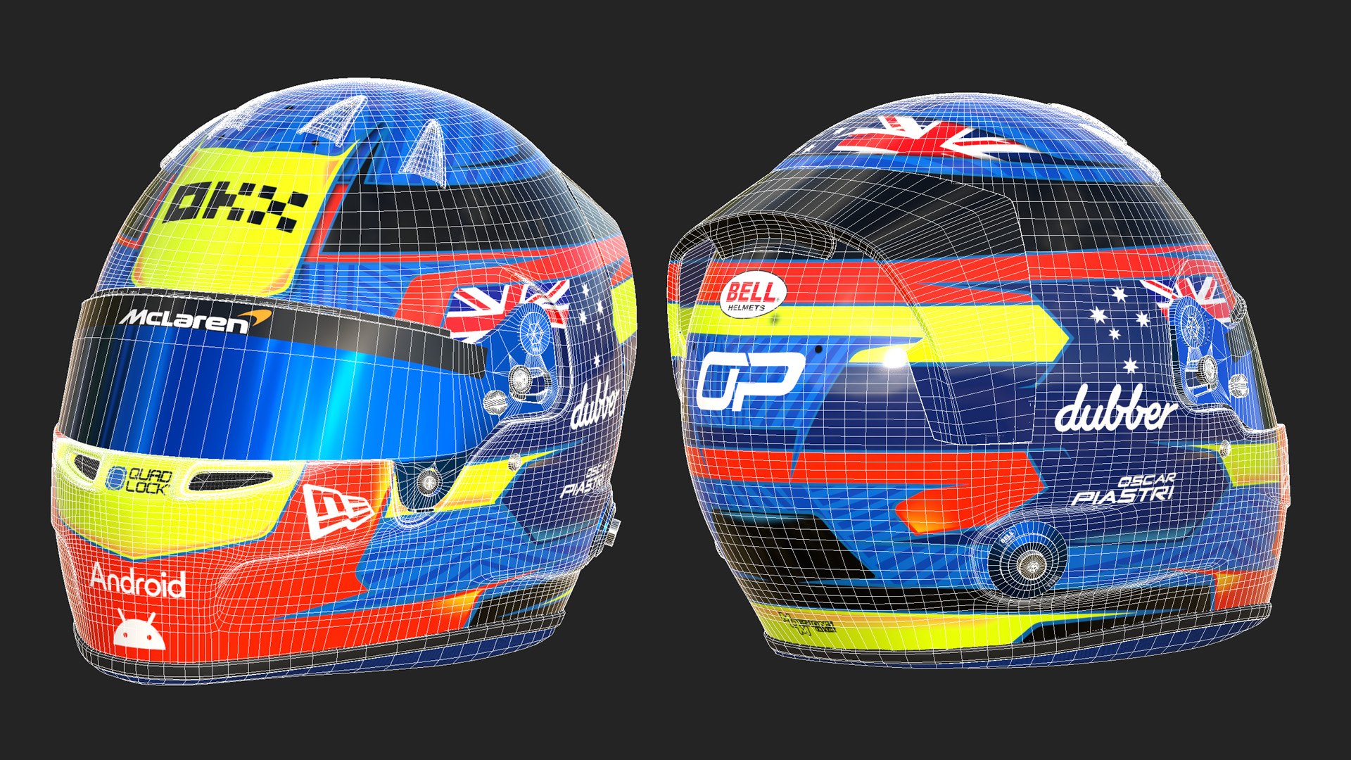 3D Model F1 Oscar Piastri Helmets 2024 - TurboSquid 2251924