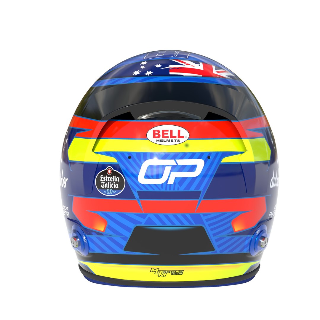 3D Model F1 Oscar Piastri Helmets 2024 - TurboSquid 2251924