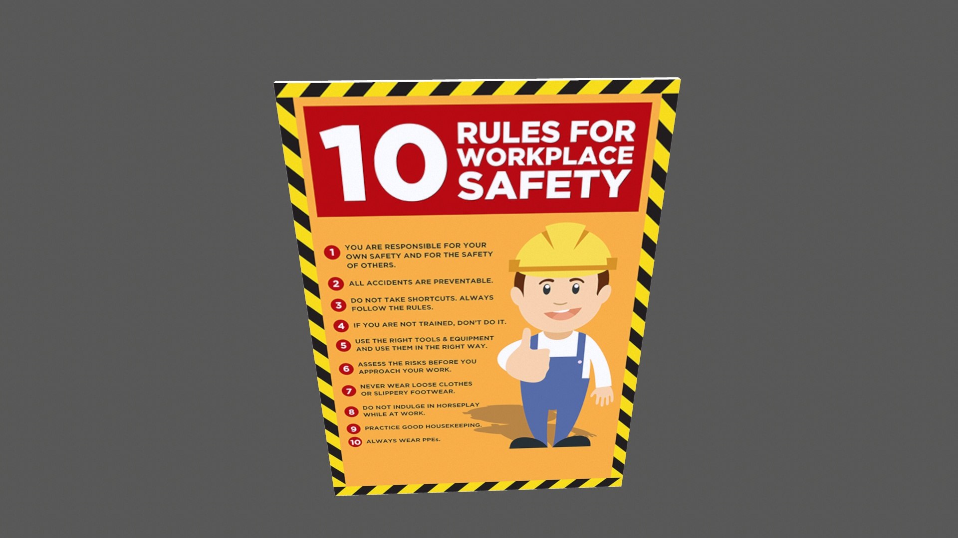 3D Model Safety Poster - TurboSquid 2334222
