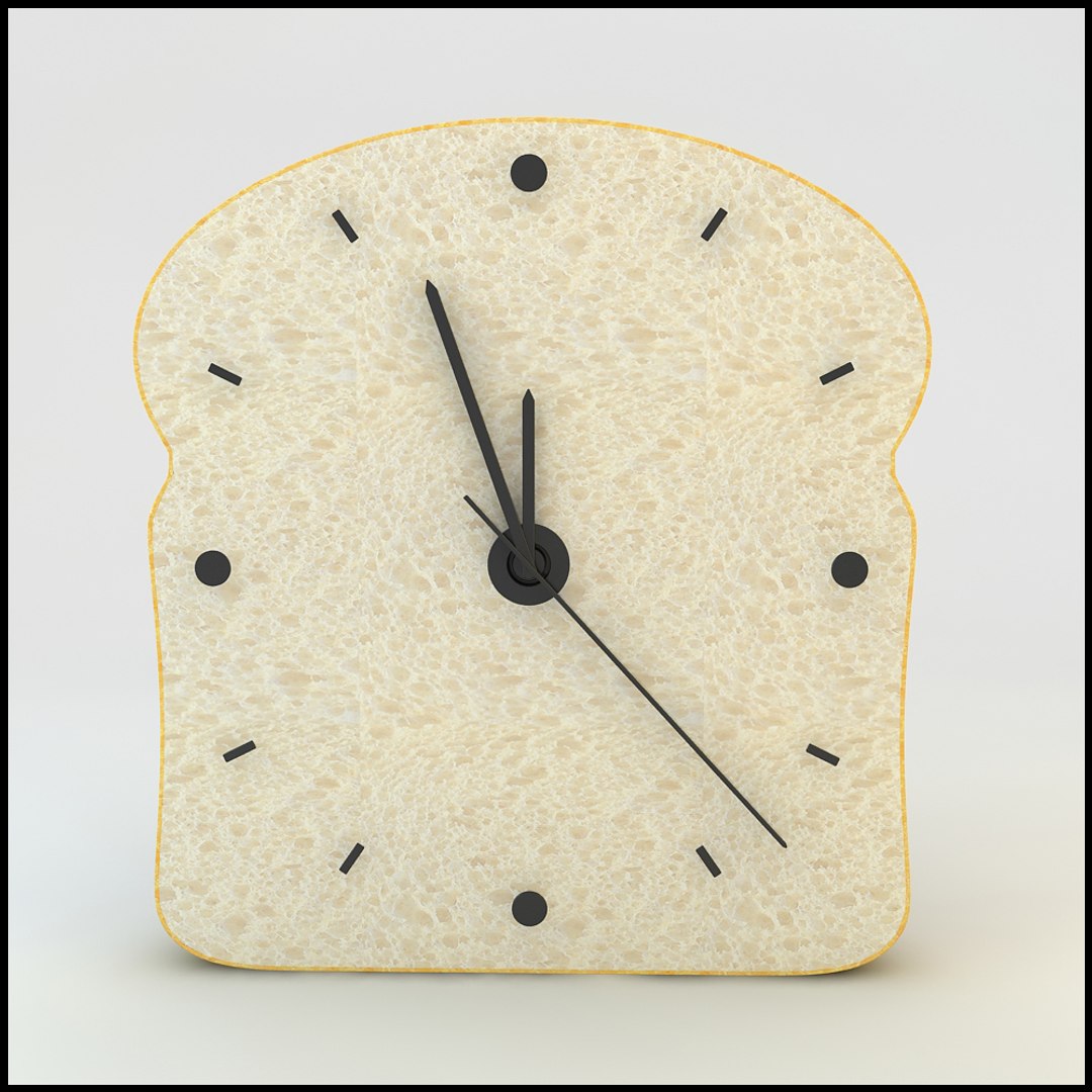 Clock Bread 3d Model