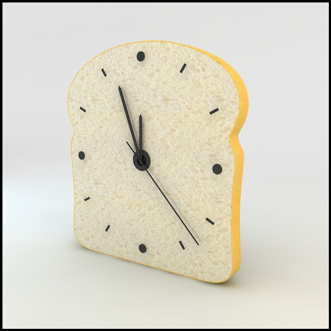 Clock Bread 3d Model