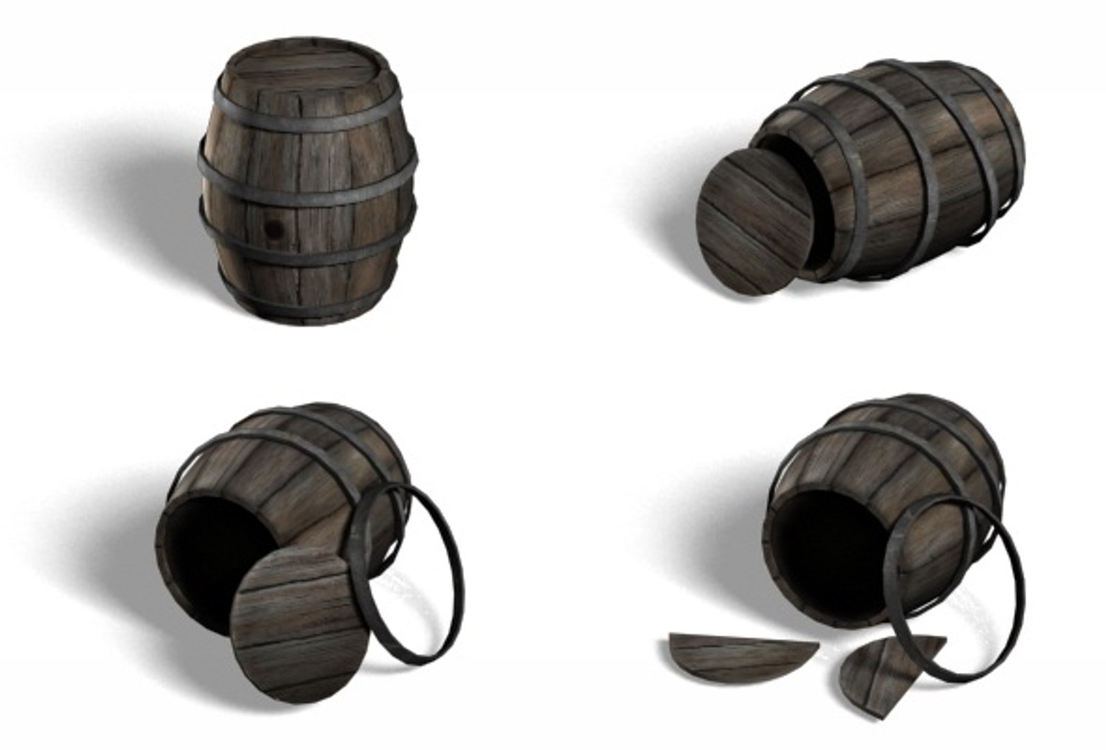 Barrels Games 3d Model