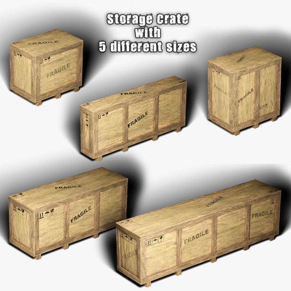 modelo 3d Cajas de transporte de almacenamiento: paquete de 5 tamaños ...