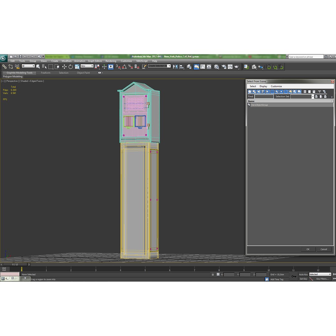 New York Police Box 3d Obj