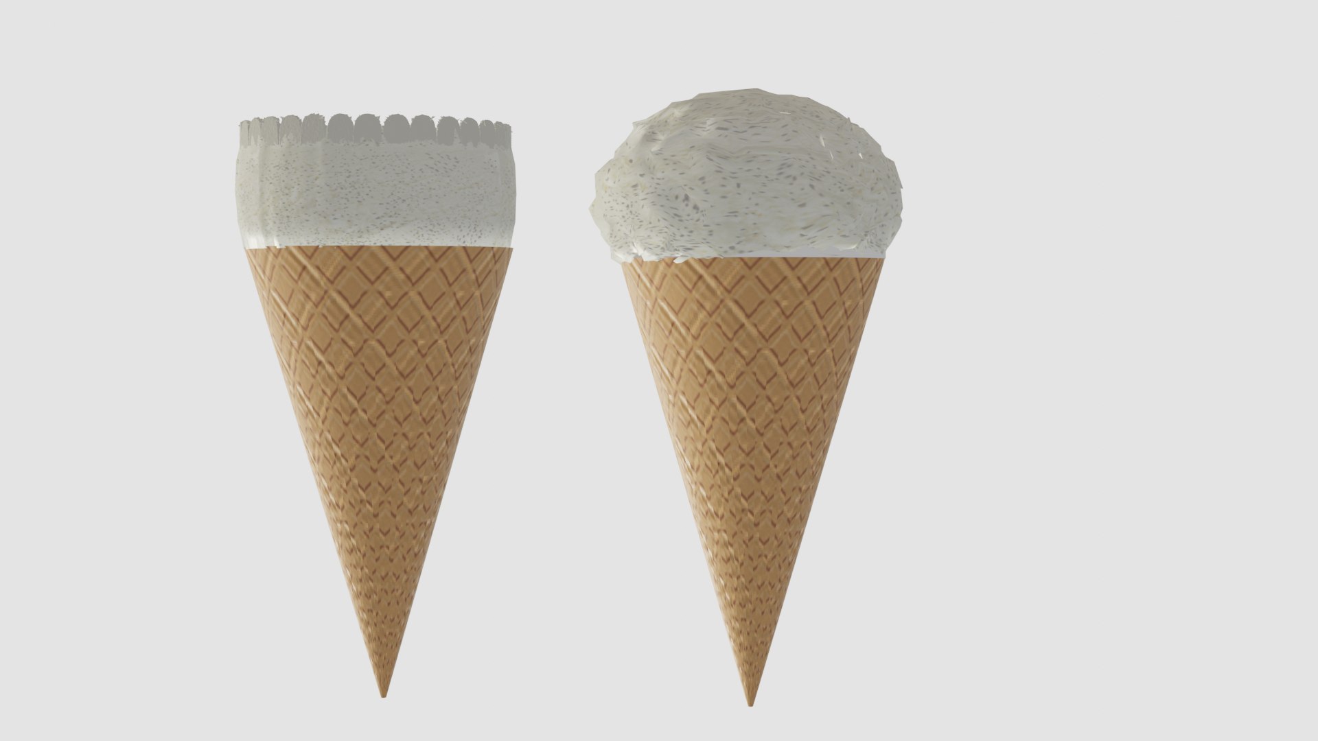 3D Ice Cream Cone Model - TurboSquid 1770690