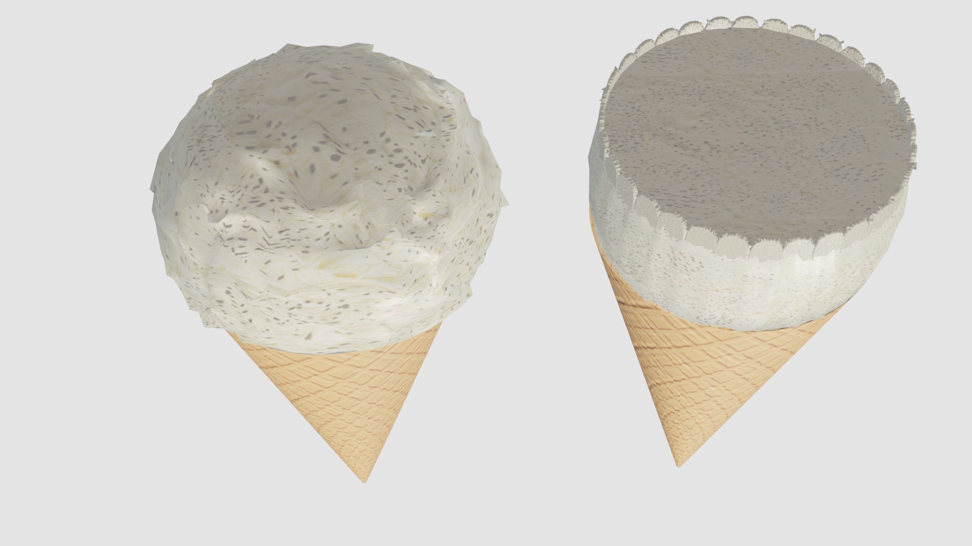 3D Ice Cream Cone Model - TurboSquid 1770690