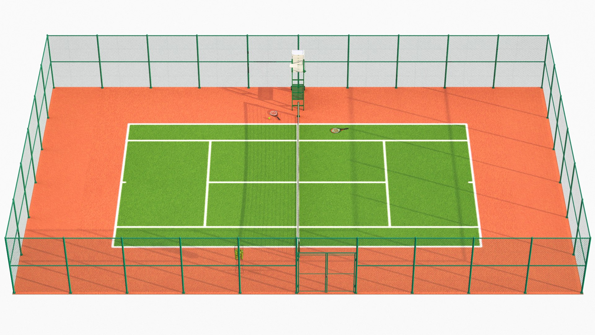 3D model Tennis Court 01 - TurboSquid 2050369