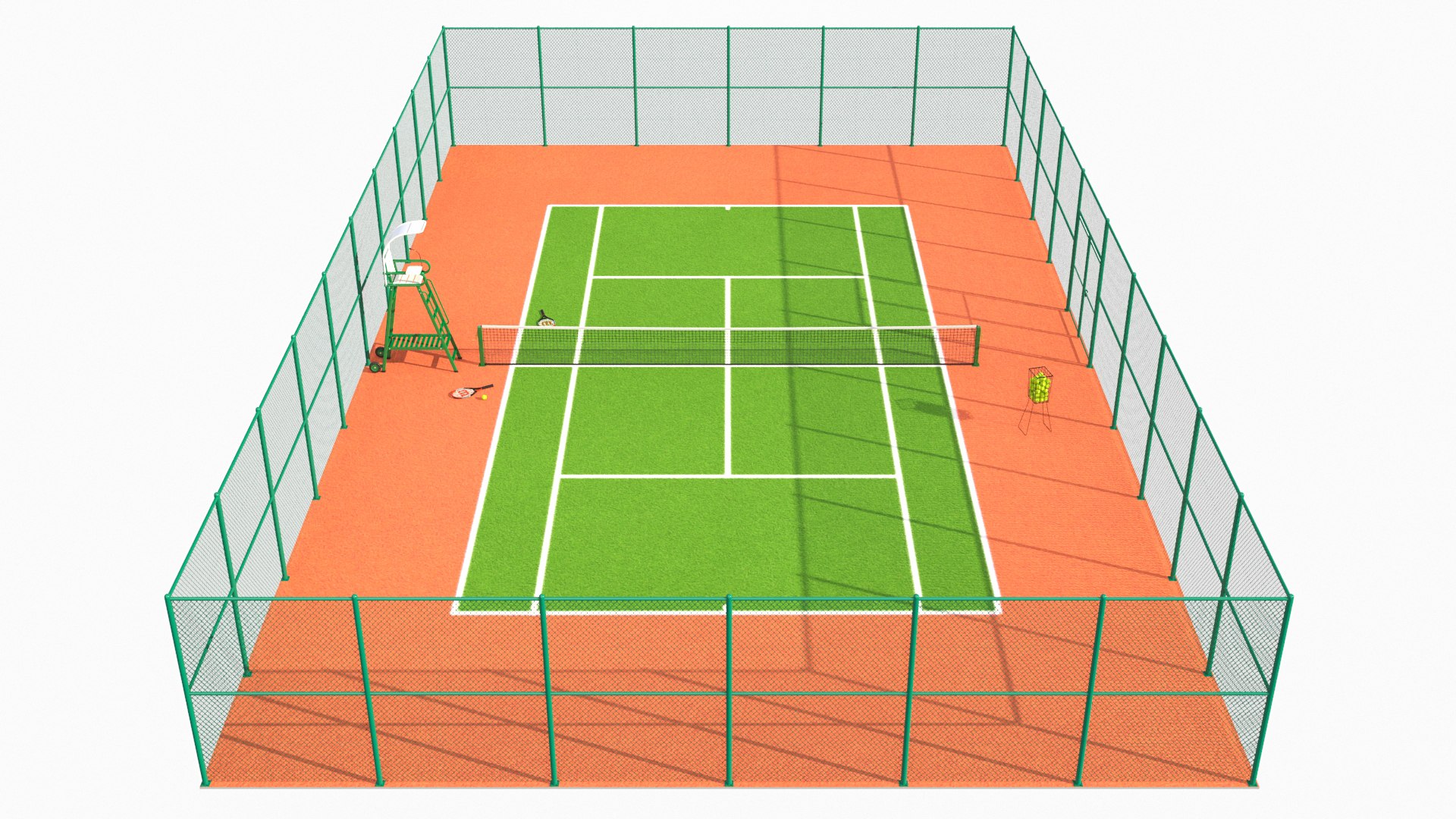 3D model Tennis Court 01 - TurboSquid 2050369