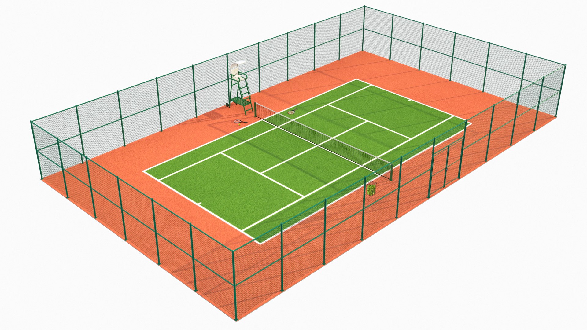 3D model Tennis Court 01 - TurboSquid 2050369